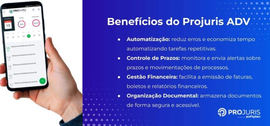 Aplicativo PROJURIS ADV: gestão jurídica no seu bolso